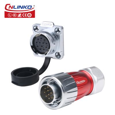 China CNLINKO M20 Male Female Electrical 220V 500V Plug and Socket 12 Pin Wire Connector Waterproof Power signal Connector for sale