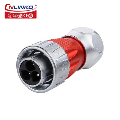 China CNLINKO Factory Panel Mount 3pin Connector 3 Pin Dc Plug Waterproof Ip67 Electrical Connector for Power Generator for sale