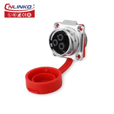 China CNLINKO Factory Panel Mount 3pin Connector 3 Pin Dc Plug Waterproof Ip67 Electrical Connector for Power Generator for sale
