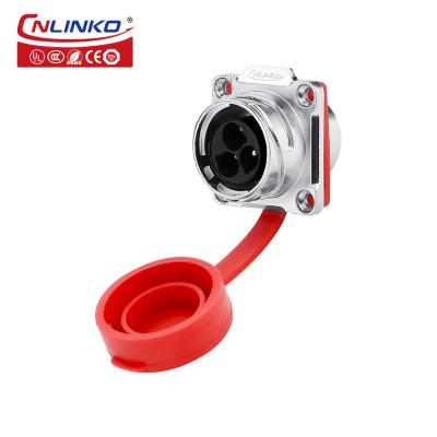 China CNLINKO Factory Panel Mount 3pin Connector 3 Pin Dc Plug Waterproof Ip67 Electrical Connector for Power Generator for sale