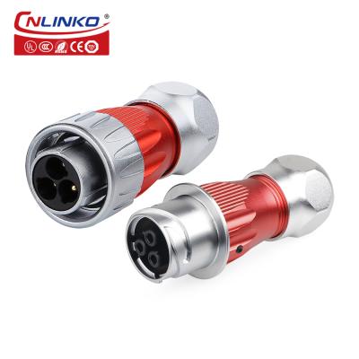 China CNLINKO Factory Panel Mount 3pin Connector 3 Pin Dc Plug Waterproof Ip67 Electrical Connector for Power Generator for sale
