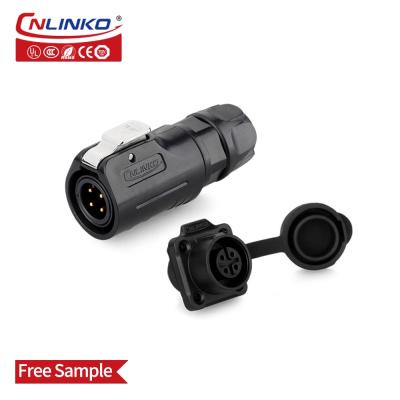 China M12 Circular PBT Shell Black Colour 4 Pin Power Connector Dc Cable Connector for sale