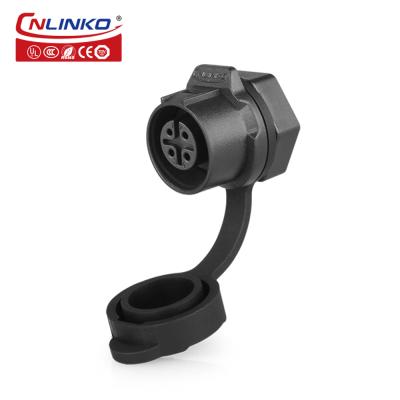 China M12 Circular PBT Shell Black Colour 4 Pin Power Connector Dc Cable Connector for sale