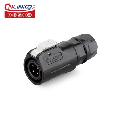 China M12 Circular PBT Shell Black Colour 4 Pin Power Connector Dc Cable Connector for sale
