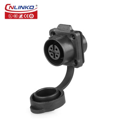 China M12 Circular PBT Shell Black Colour 4 Pin Power Connector Dc Cable Connector for sale