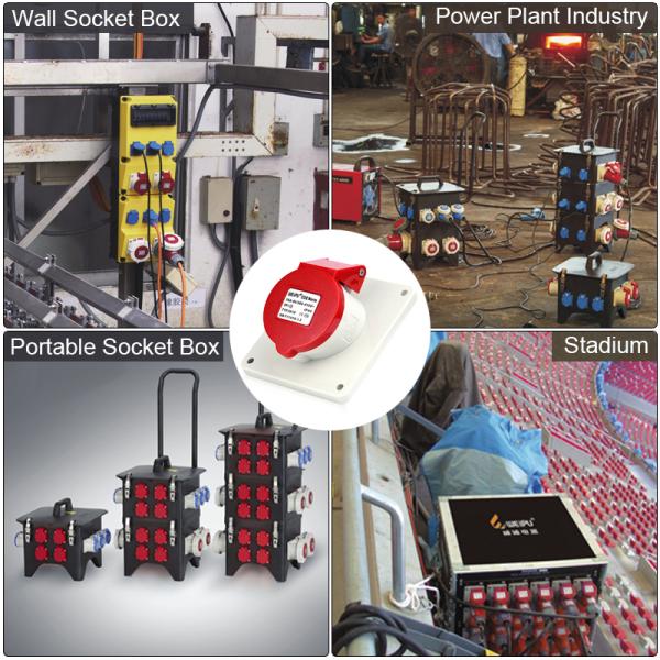 Quality Weipu TYP Industrial Plug Socket 16A-32A Red 4Pin IP44 for sale
