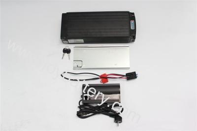 China 24V 11AH Li-ion Rear Carrier Style Flat Aluminium Case Battery (Samsung Cell ICR18650 22P) for sale