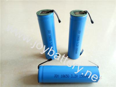 China lifepo4 18650 3.2v 1500mah battery cells with tabs for digital products,Lithium ion Battery Nickel tab for 18650 cell for sale