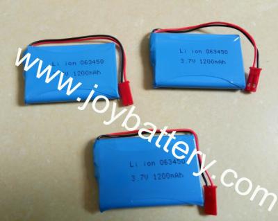 China Aluminum Lithium 603450 1200mAh 3.7v Rechargeable li-ion battery with pcb and wire for sale