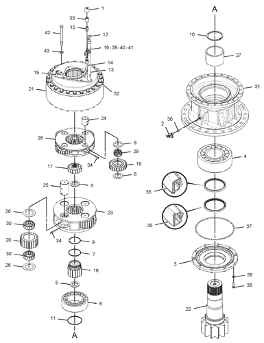 3332959 DRIVE GP-SWING Parts scheme