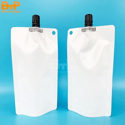 China Laminated Plastic Juice Sauce Liquid Nozzle Spouted Pouch Smell Proof Custom Thickness for sale