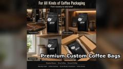 Custom Printed Flat Bottom Coffee Bags with Valve