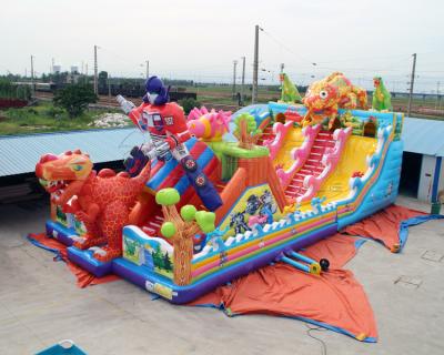 China Cheap Kids Big Dinosaur Playground Giant Inflatable Bouncer Castle House With Slide For Children Sale for sale