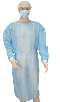 中国 非編まれた使い捨て可能な分離は編まれた袖口によってPP28g+PE18gに塗ったガウンを着せる 販売のため