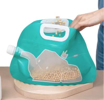 China Reusable Custom Windowed Pouch - Handle & Pour Spout Food Bag for Moisture/Dust-Proof Storage for sale