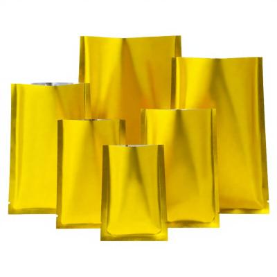 China Custom Designed Three Side Heat Seal PET/OPP/CPP Gravure Printed Recyclable Food Grade Golden Foil Corn Feed Packaging Bag for sale