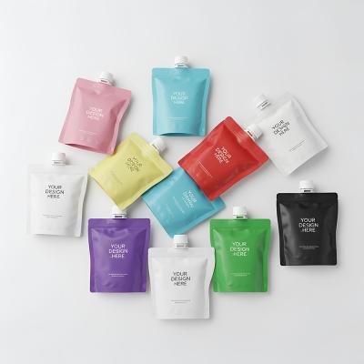 China Plastic Stand up Pouches Bulk Reusable Squeeze Pouches Clear Plastic Juice Leak Proof Spout Bags for Party Favors Supplies for sale