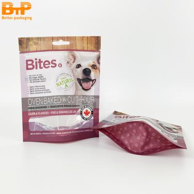 China Custom Sizes and Logo Recyclable PE Pouch Stand up Zipper Packaging Bags Resealable Doypack for Pet Dog Cat Snack Treats for sale