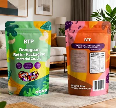 China PE PET & CPP Stand-up Packaging Bags with Zipper Composite Window Vacuum Plastic Bag for Nuts for Storage and Preservation for sale