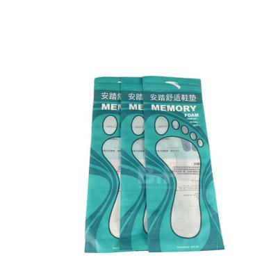 China Customized Printed Shoe-pad Packing Heat Seal Shoe Padding Reusable Zipper Insole Packaging Plastic Bags for sale