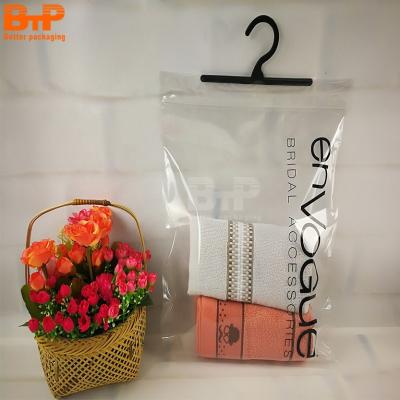 China Customized Hanger Garment Clothes clear Plastic Packaging Bags for Man Underwear for sale