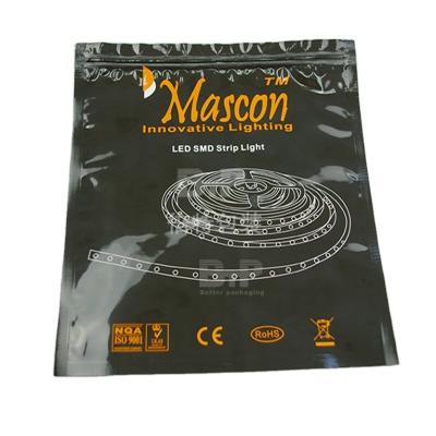 China High Quality Anti-static Aluminium Foil Shielding Reusable Laminated Pouch LED Strip Lamp Belt Packaging Bag for sale