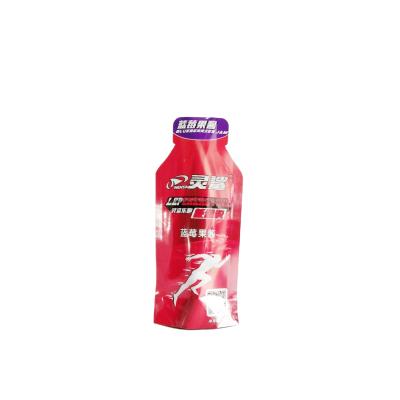 China Customized Doypack 35g Blueberry Jam Strawberry Applesauce Juice  Die Cut Plastic Packaging Bags Shaped Pouches for sale