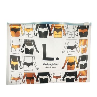China Customized Bikini Packing Bags Clear Zipper Lock Swimsuit Packaging Split Swimsuit Set Storage Bag for sale