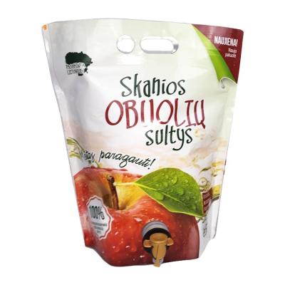 China Double Fold Bottom Bib Box Bag Valve Tap Stand up Pouch Wine Beer  Aluminum Foil Packaging Doypack Bags for sale