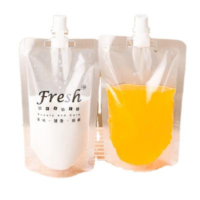China Portable Travel Refillable Empty Squeeze Pouch Refillable Stand-up Empty Packaging Bags Liquid Clear Plastic Empty Packaging for sale