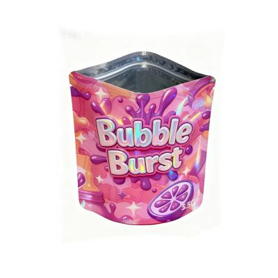 China 3.5g Plastic Holographic Double-Sided Laser Yin-Yang Self-Sealing Plastic Packaging Storage Zipper Pouch for sale