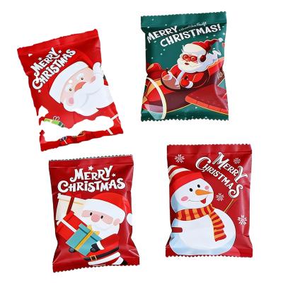 China Christmas Custom Printed Logo Food Packaging Candy Cookies Chocolate Jelly Toy Back Seal Bar Wrapper Self-Sealing Plastic Bags for sale