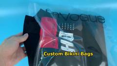Custom Bikini Packaging Bags Ziplock Frosted