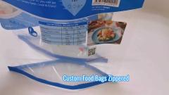 Custom Food Bags Zippered Stand Up Pouches