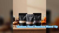 Custom Food Pouches Stand Up Zip Lock Clear Window