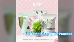 Custom Holographic Stand Up Pouches For Gifts