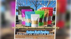Custom Kraft Paper Pouches Waterproof Food Packaging