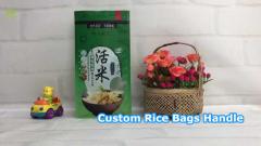 Custom Rice Bags With Handle Vacuum Seal & Print