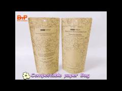 Custom Kraft Paper Bags Zipper Food Packaging