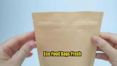 Eco Kraft Paper Bags Zipper Top Food Storage