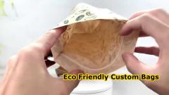Custom Compostable Packaging Bags Eco Friendly Ziplock