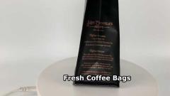 Custom Black Coffee Bags with Zipper & Valve