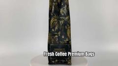 Custom Coffee Bags Matte Black Foil Valve Packaging