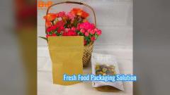 Biodegradable Kraft Food Bags Zipper Resealable Packaging