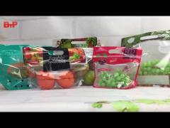 Custom Logo Fruit Packaging Bags Zipper Handle