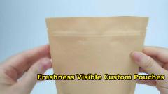 Custom Kraft Paper Pouches With Clear Window