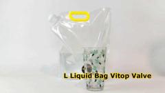 .L Liquid Packaging Bag Vitop Valve Stand Up Pouch