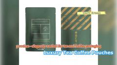 Luxury Dark Green Matte Pouches for Tea Coffee