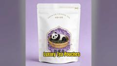 Luxury Gold Foil Tea Pouches Airtight Premium Packaging