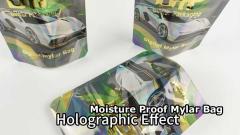 Digital Printing Foil Stamping Smell Proof Matt Mylar Bags 3.5g 7g 14g 28g Special Shaped Die Cut Re